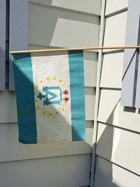 Wall Decor | Antique Catholic Processional Flag Miraculous Medals ...
